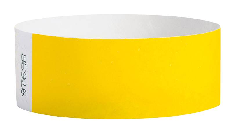 Pantone Yellow Tyvek Solid Wristbands | Backstage Supplies